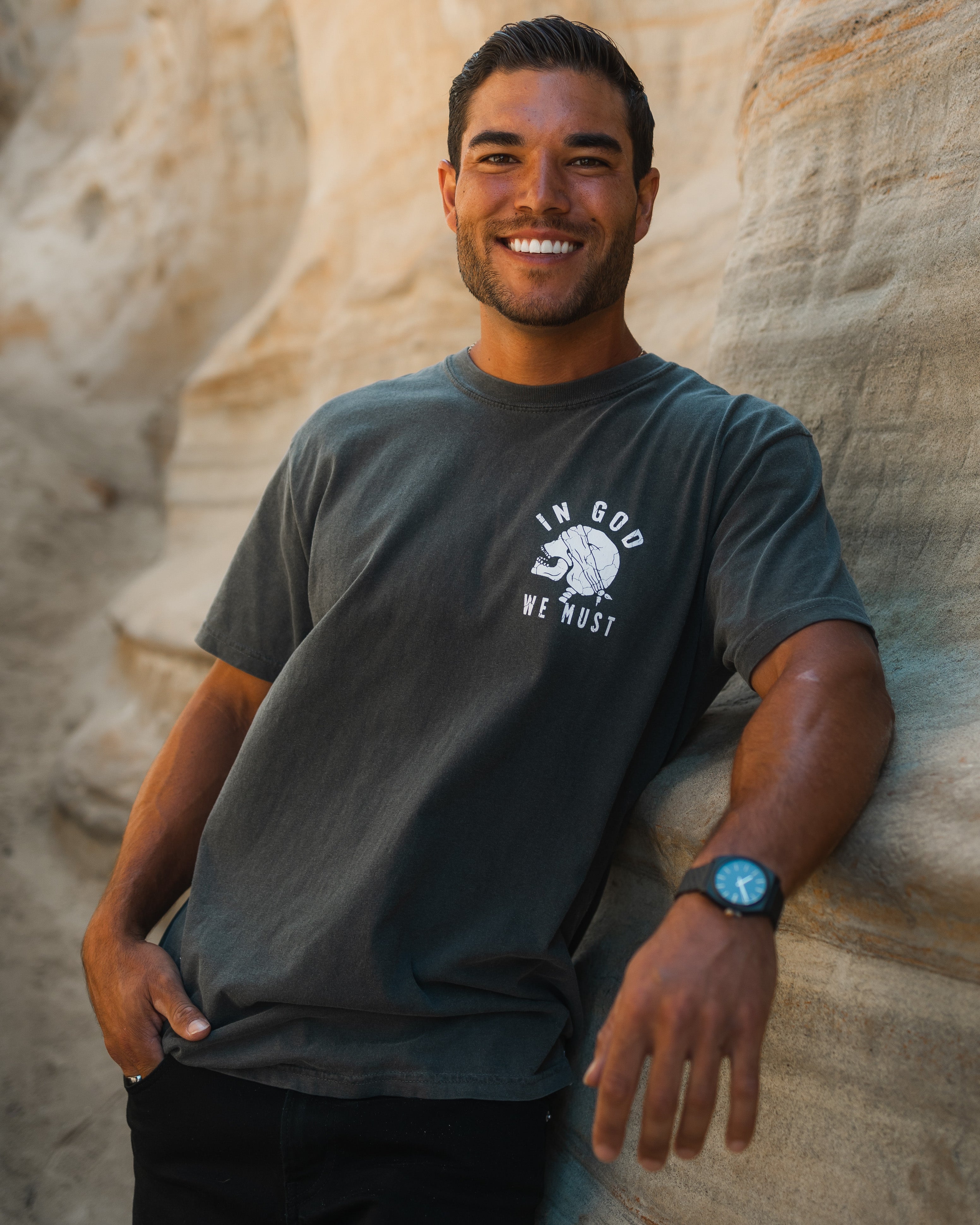 Amazing Grace Mineral Wash Premium Tee – In God We Must