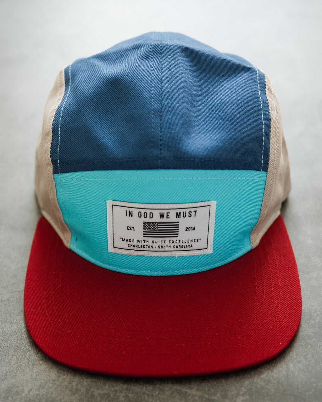 America Tri-Color Five Panel Hat – In God We Must