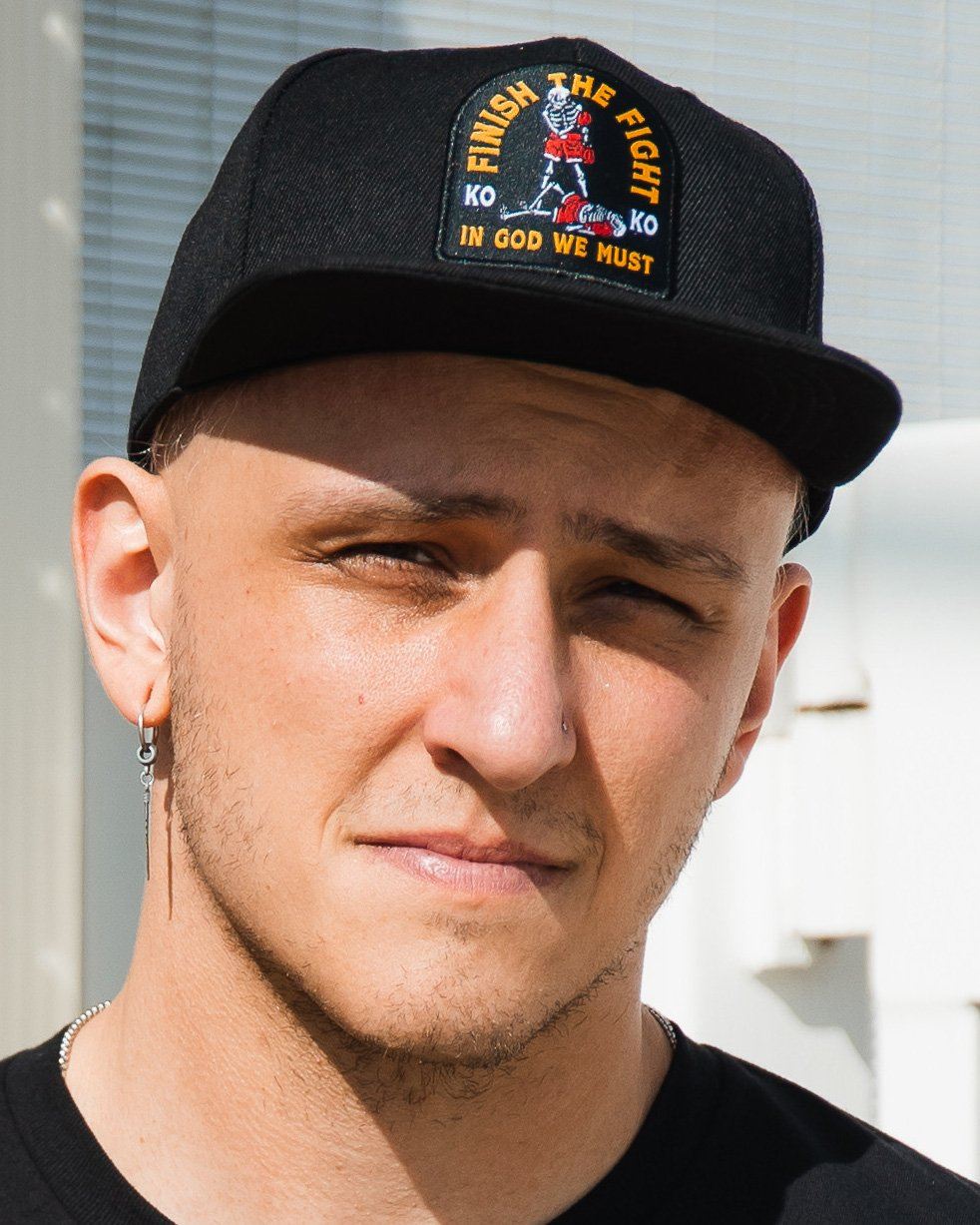 Flat Brim Snapback Hat- Finish The Fight Design – In God We Must