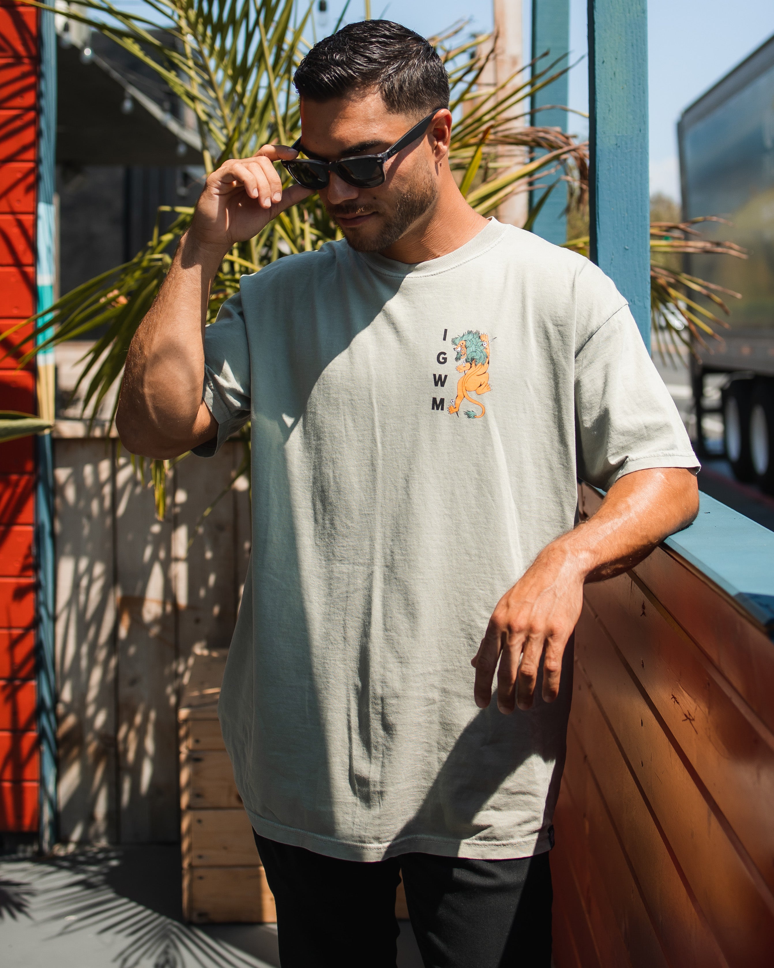 "Nothing But The Blood" Sandstone Premium Melon Tee – In God We Must